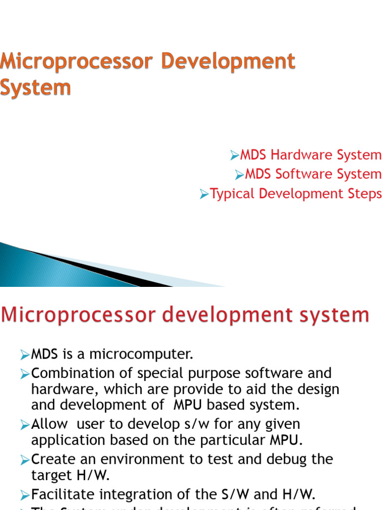 MDS Hardware System MDS Software System Typical Development Steps | PDF | Programming | Computer ...