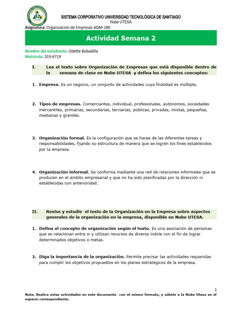 Actividad Semana 2 - Cuestionario | PDF | Business | Planificación