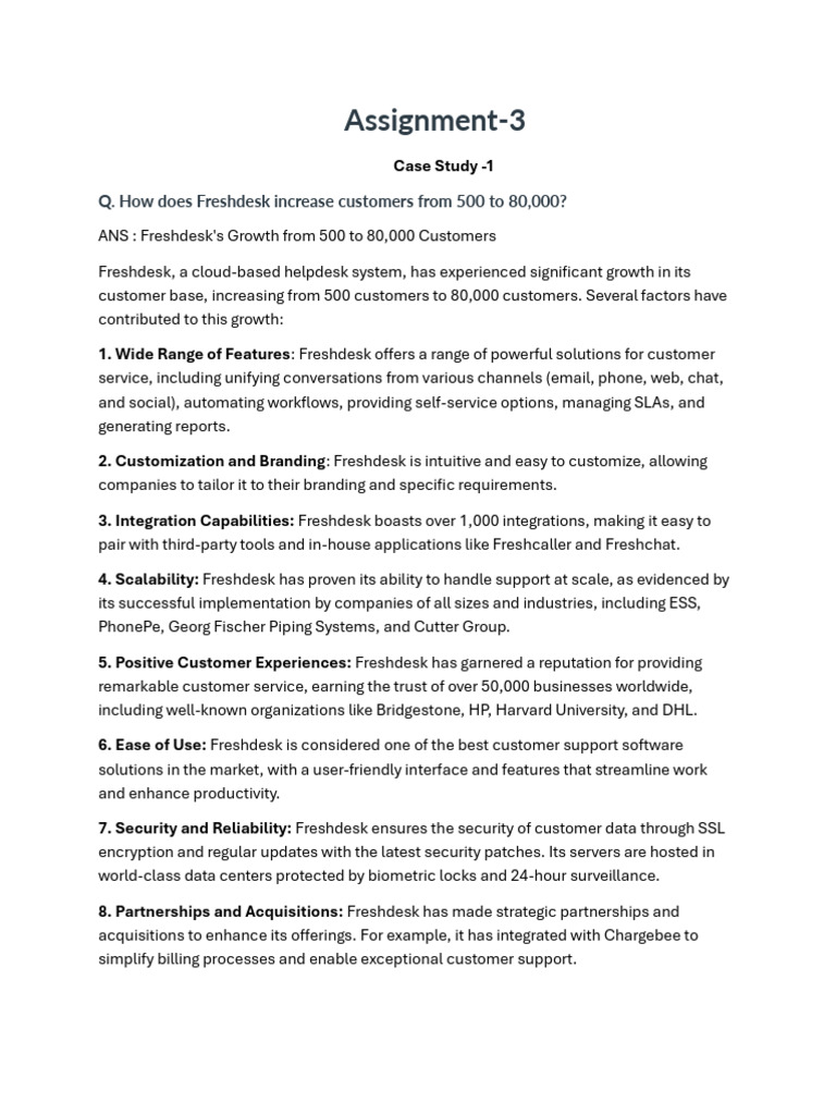 Assignment 3 Case Study 1 | PDF | Automation | Subscription Business Model