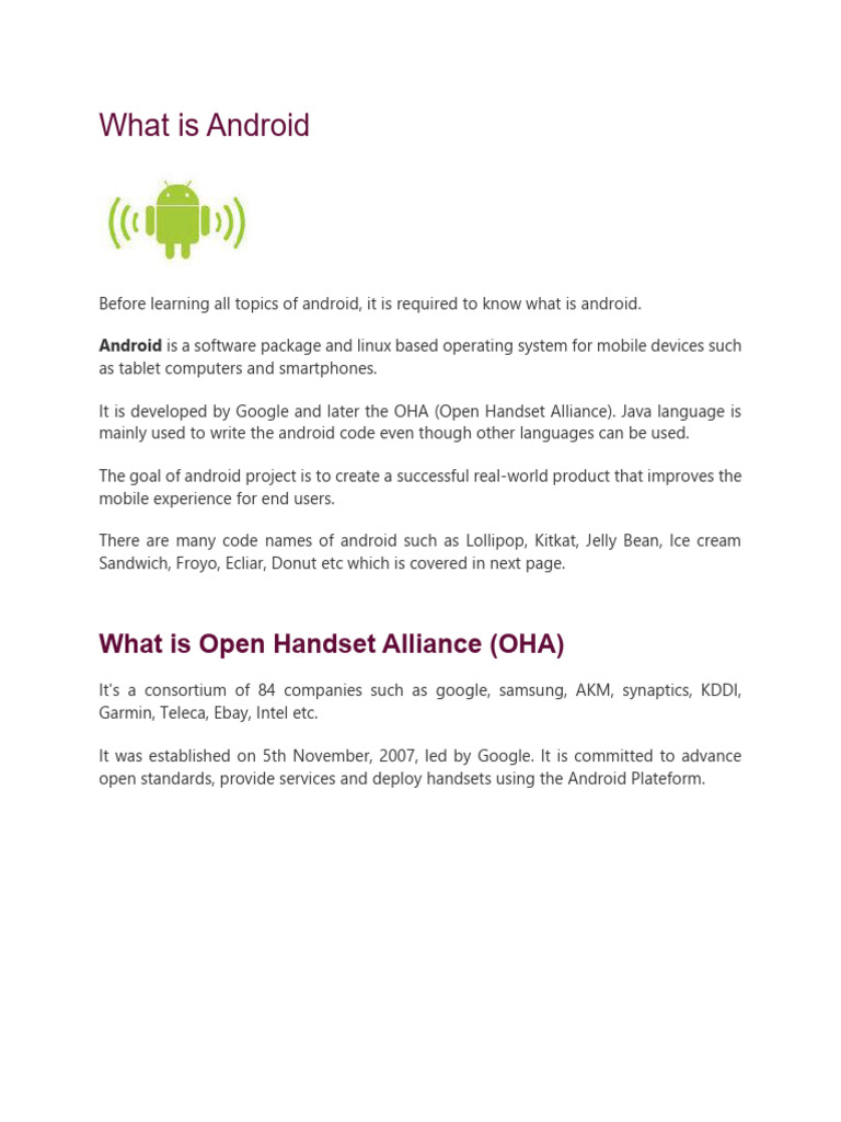 5 What Is Android Pdf Android Operating System Application Software
