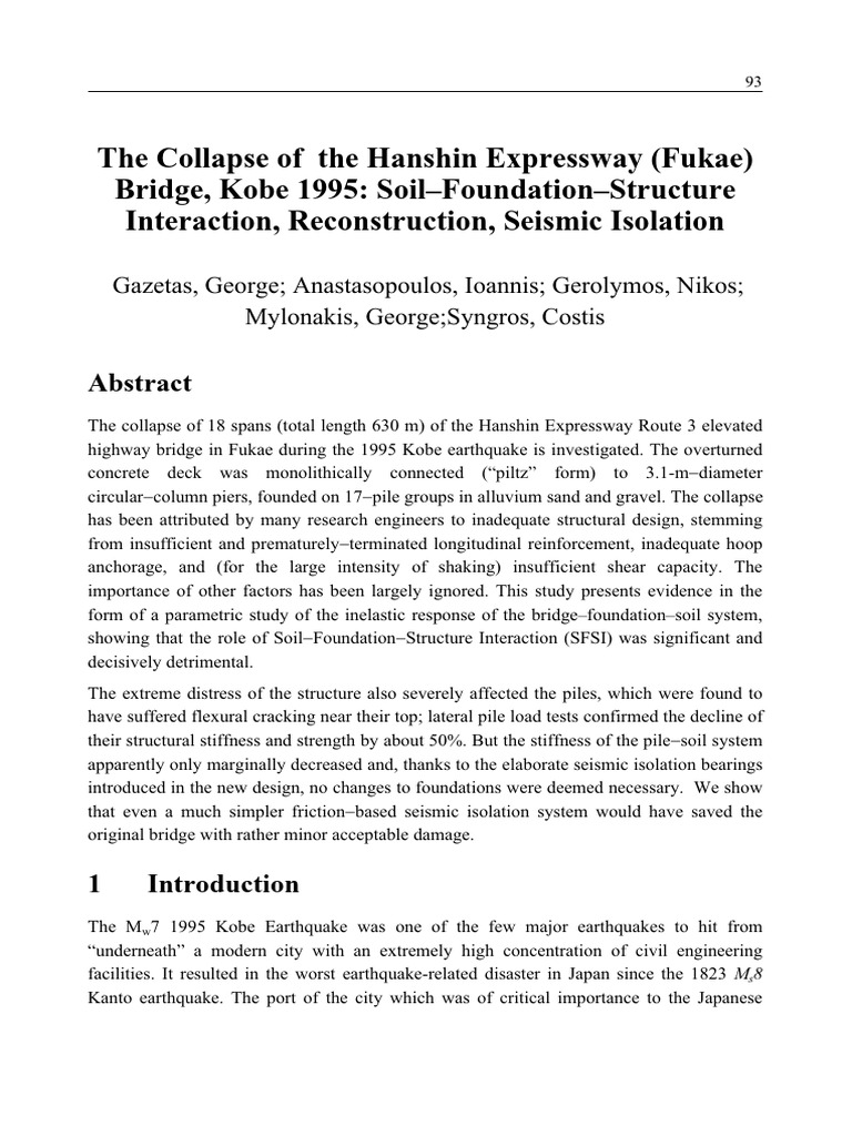 Collapse Fukae Mylonakis | PDF | Earthquakes | Geophysics