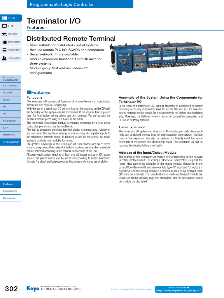 Terminator IO 2018 | PDF | Programmable Logic Controller | Power Supply