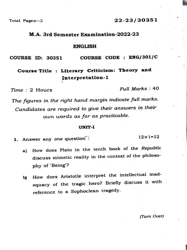 Eng 301 C | PDF | Liberal Arts Education