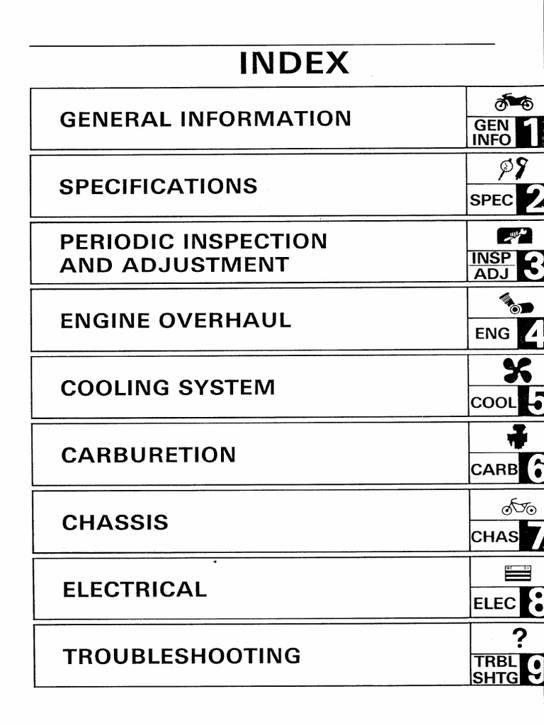 XTZ750-WkShopMan Ch02 Specifications | PDF
