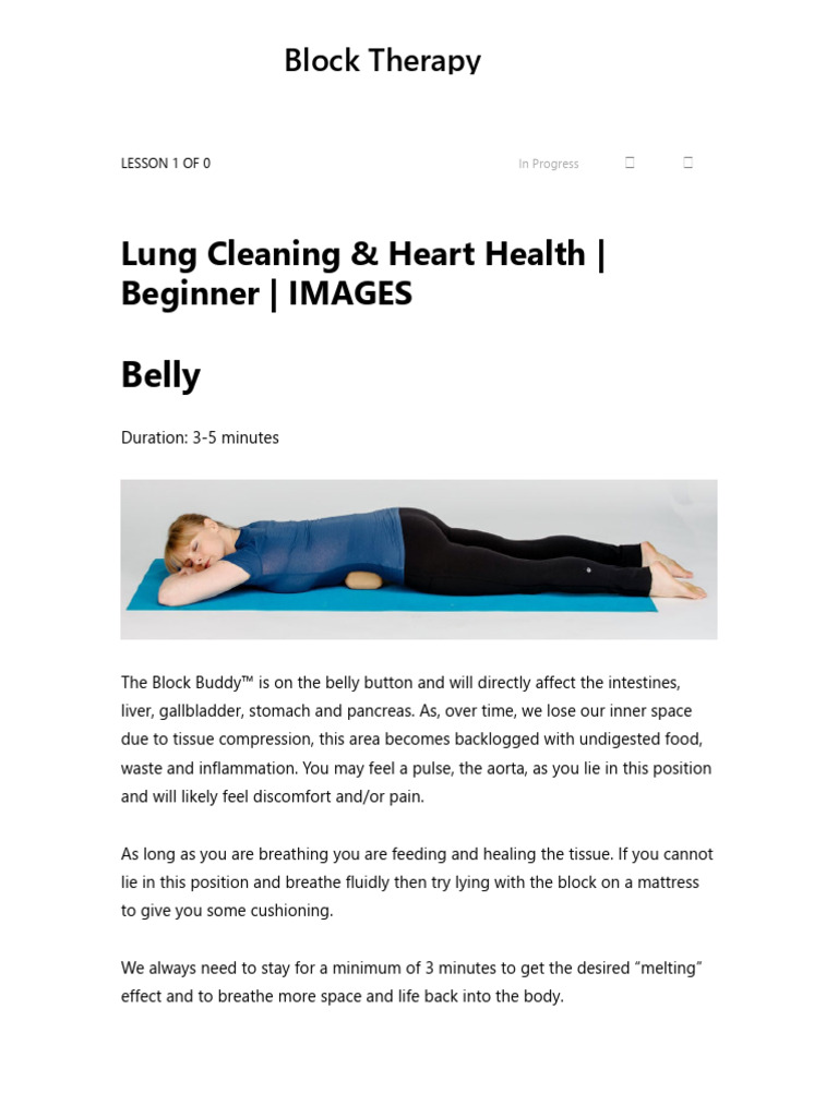 Lung Cleaning & Heart Health _ Beginner _ IMAGES – Block Therapy | PDF ...