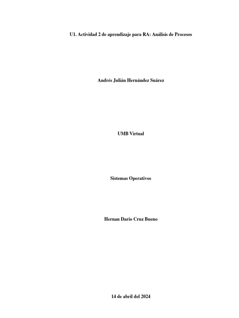 Análisis De Procesos Pdf Scheduling Computing Concurrent Computing