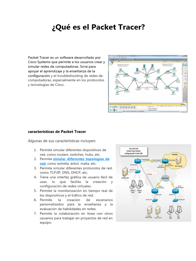 ¿Qué Es El Packet Tracer? | PDF | Red de computadoras | Enrutador (Computación)