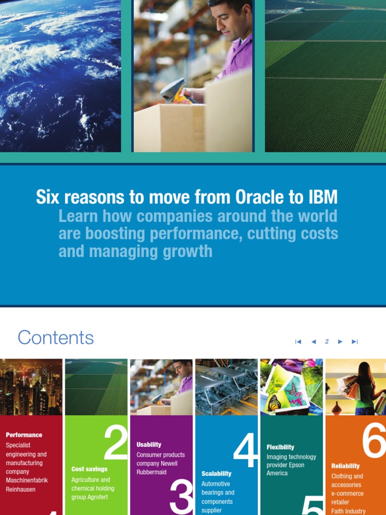 Six Reasons To Move From Oracle To IBM | PDF | Sap Se | Ibm Db2