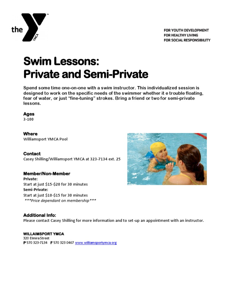 Private Swim Lesson Flyer | PDF