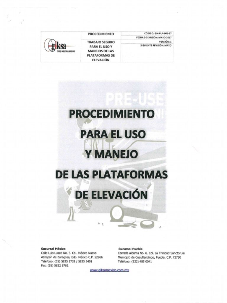 PROC. MANEJOS DE PLATAFORMAS | PDF
