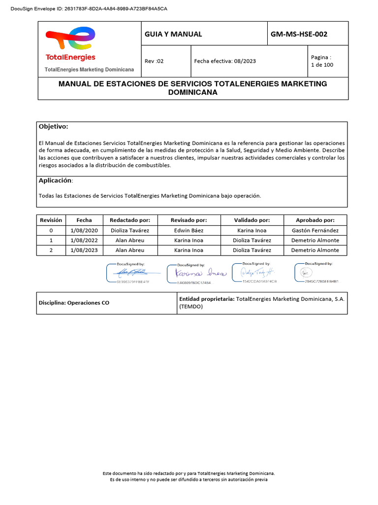 Manual de Operaciones y Seguridad Estaciones de Servicio | PDF ... Manual de Operaciones y Seguridad Estaciones de Servicio | PDF ...