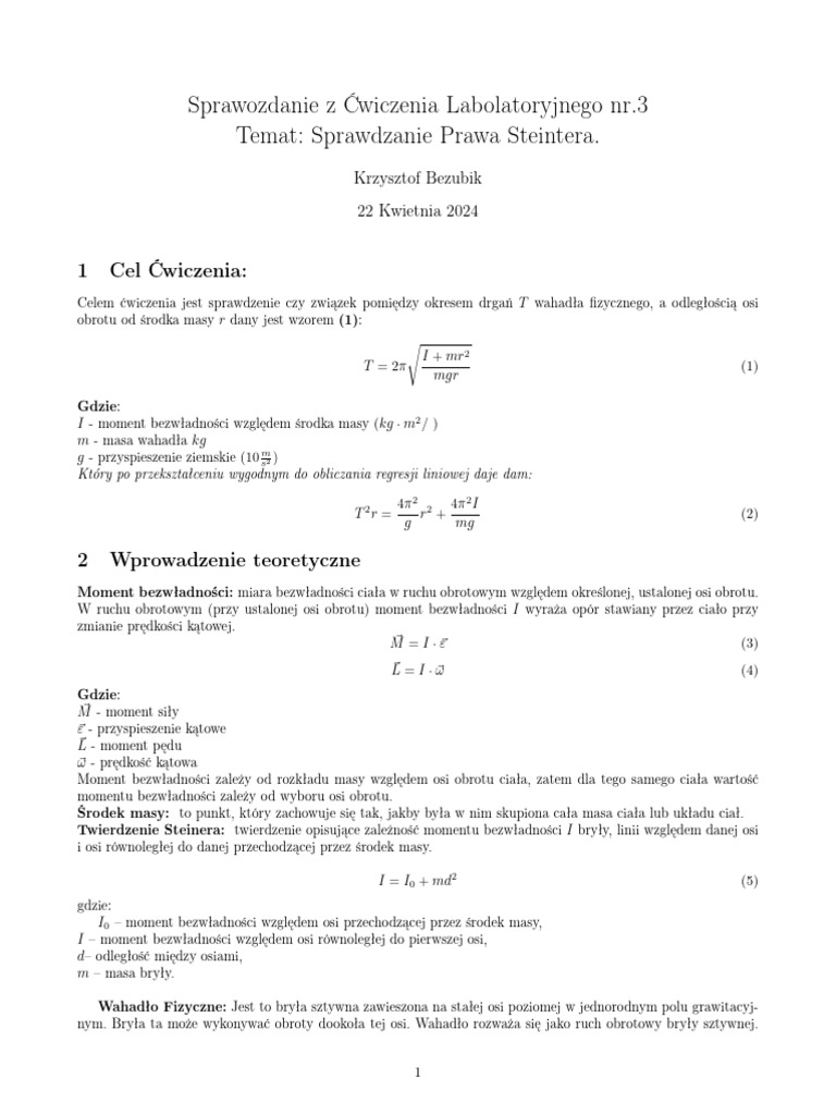 Sprawozdanie 3 | PDF