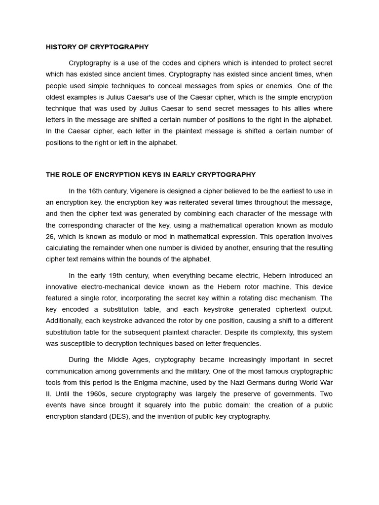 History of Cryptography | Download Free PDF | Cryptography | Cipher