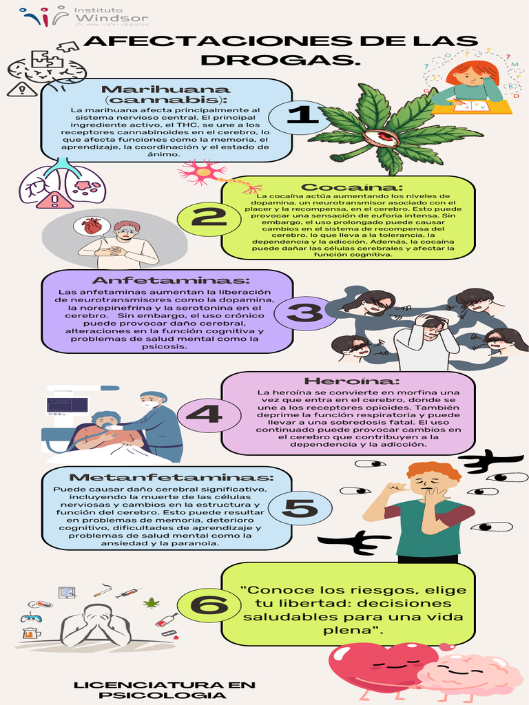 Afectaciones de Las Drogas. | PDF | Cannabis (Droga) | Drogas