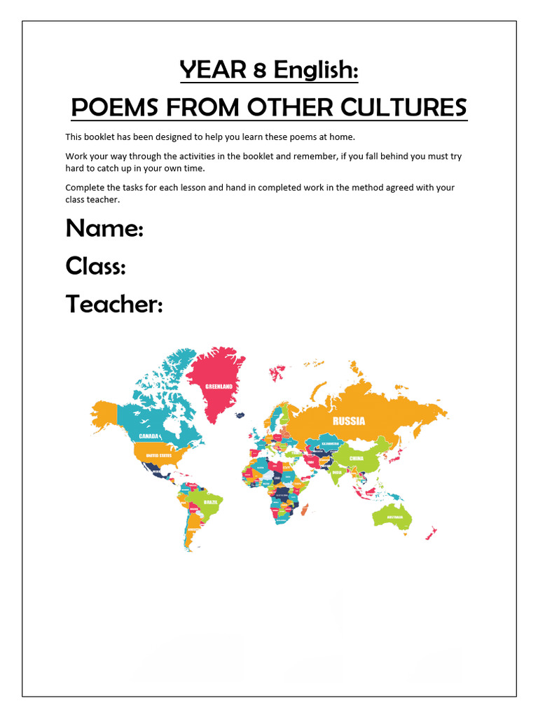 Yr8 Poems From Other Cultures Final | Download Free PDF | Poetry | Question