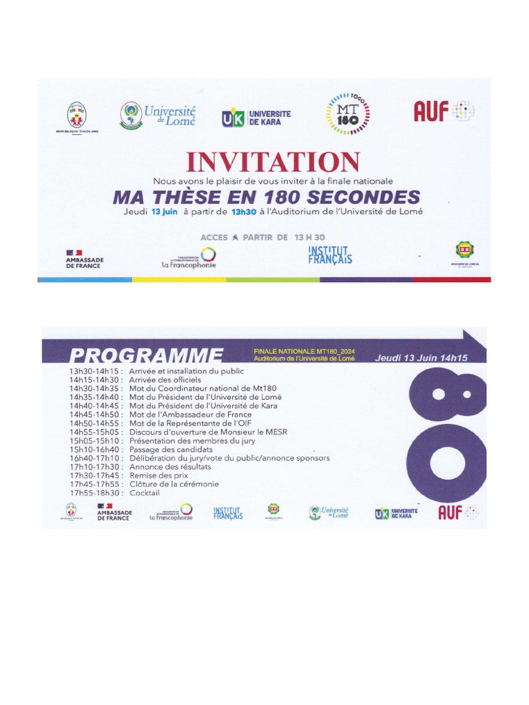Invitation Finale MT180. | PDF