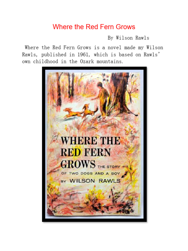 Summary of Where the Red Fern Grows | PDF