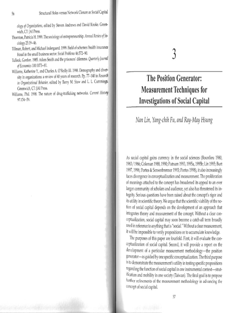 Lin The Position Generator | PDF Lin The Position Generator | PDF