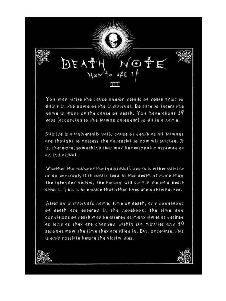 Rules of Death Note Pages 1-6 - Flip PDF Download - FlipHTML5 | PDF