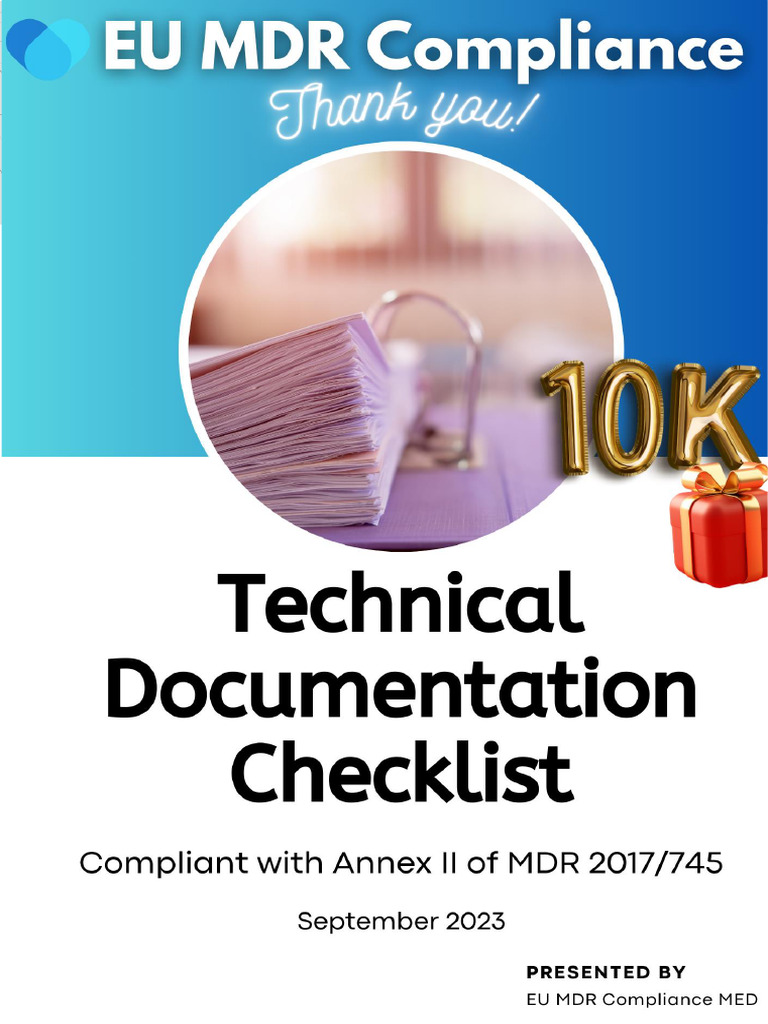 Technical documentation file checklist | PDF | Verification And Validation | Specification ...