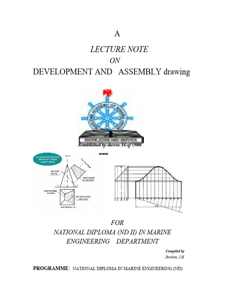 Lecture Note on Dev. & Assembly drawing 1 | PDF | Rotation | Shape