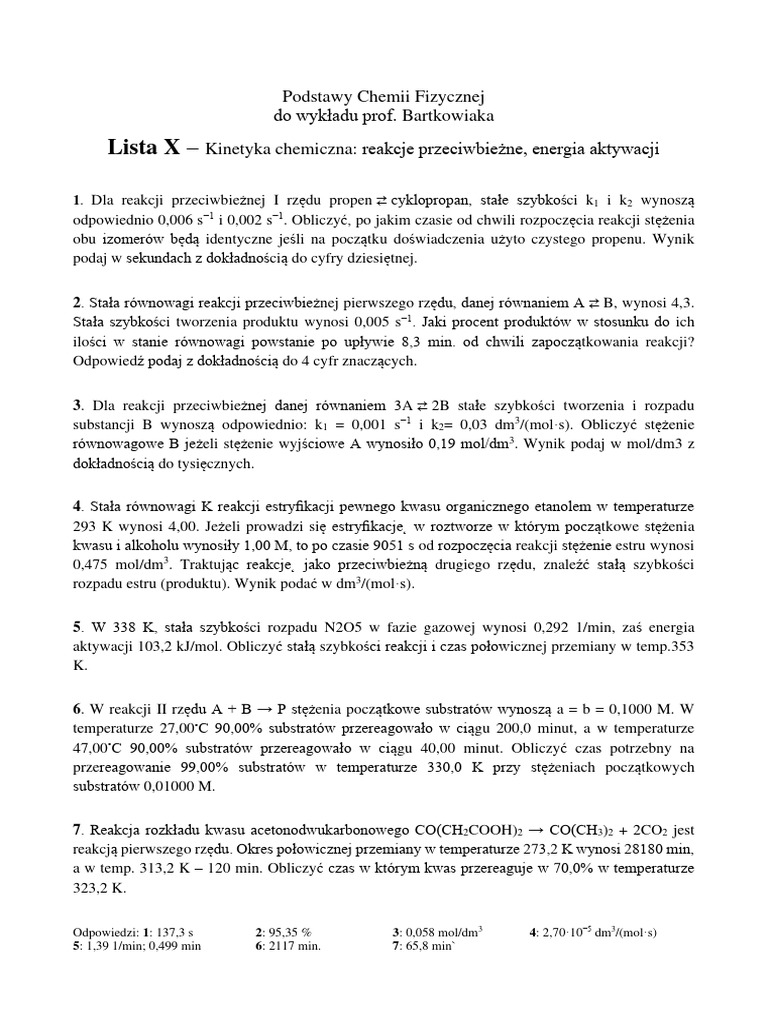 Lista 10 Powt | PDF