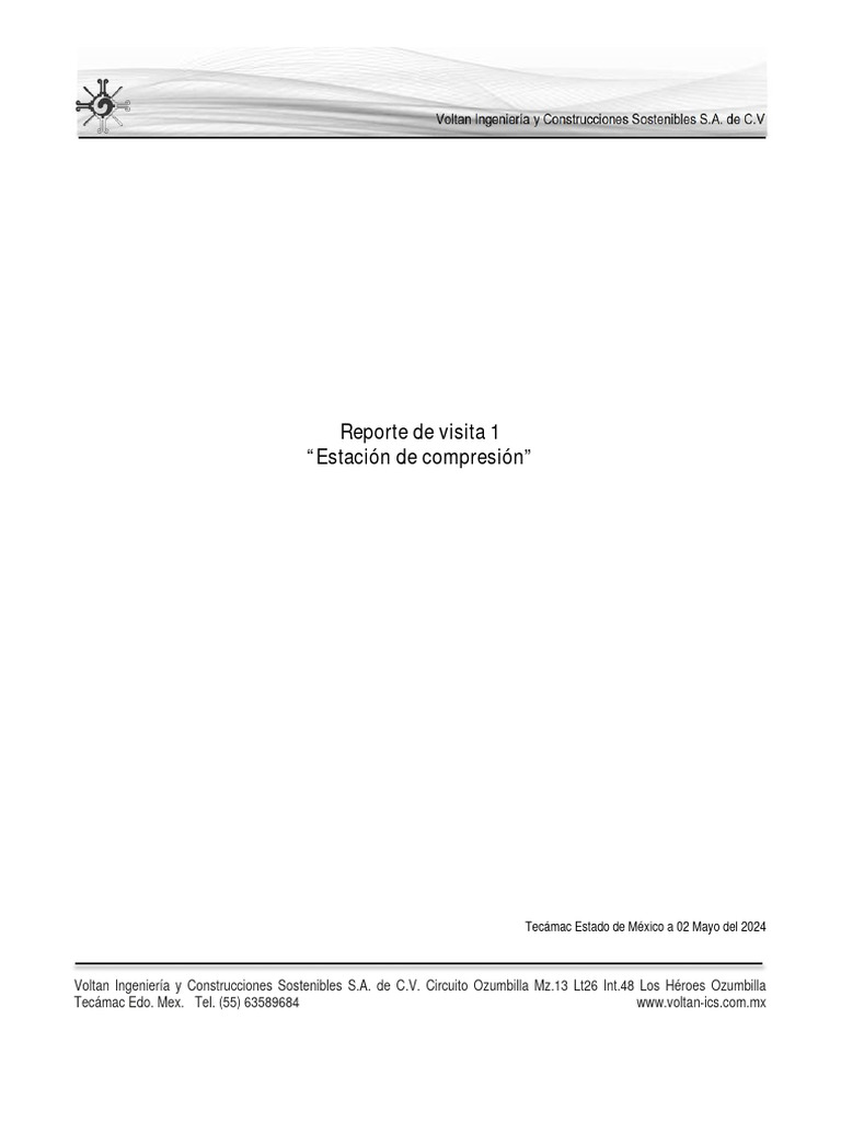 Informe Visita Estación Compresión | PDF