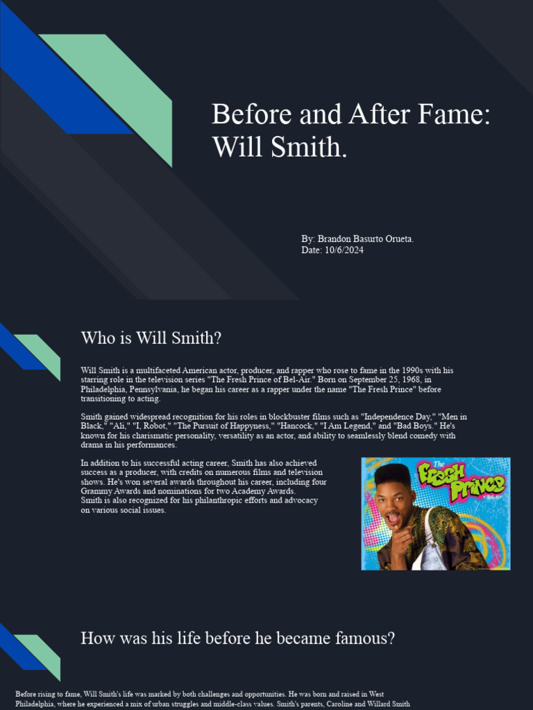 Before and After Fame Will Smith. | PDF