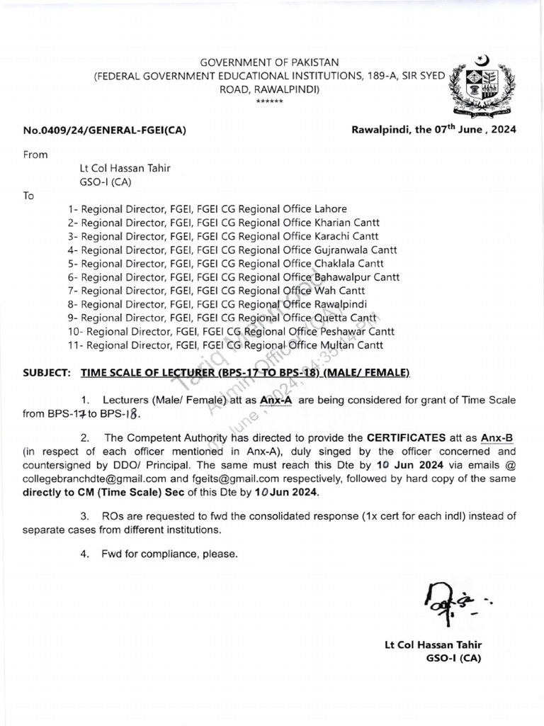 Time Scale Lecturers Certificates | PDF