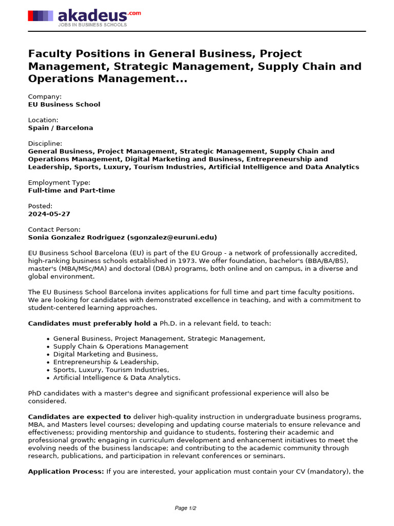 Akadeus Announcement 8706 | PDF | Master Of Business Administration | Doctor Of Philosophy