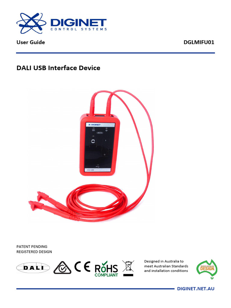 Diginet USB DALI INTERFACE 1 LINE HAND Installation Guide | PDF | Usb ...