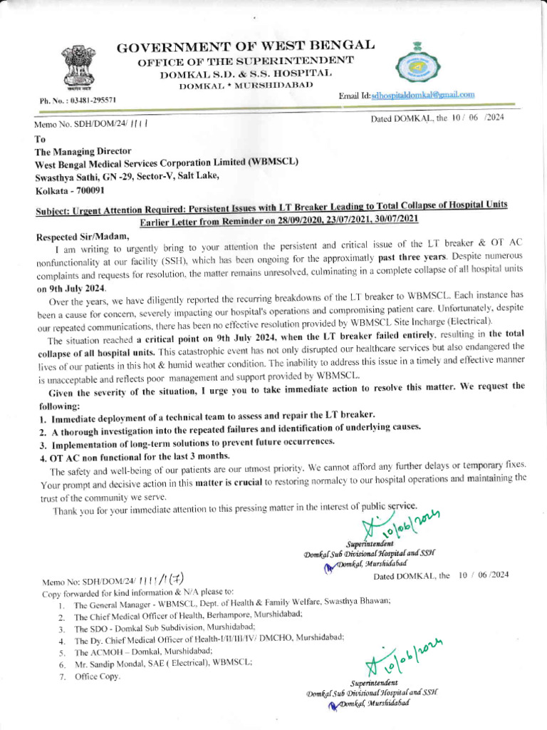 Urgent Attention Required Persistent Issues With LT Breaker Leading To ...