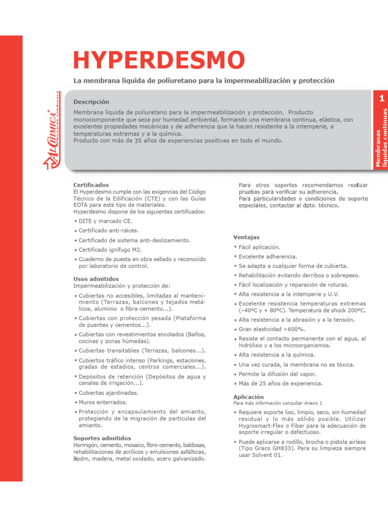 Hyperdesmo Blanco | PDF | Materiales