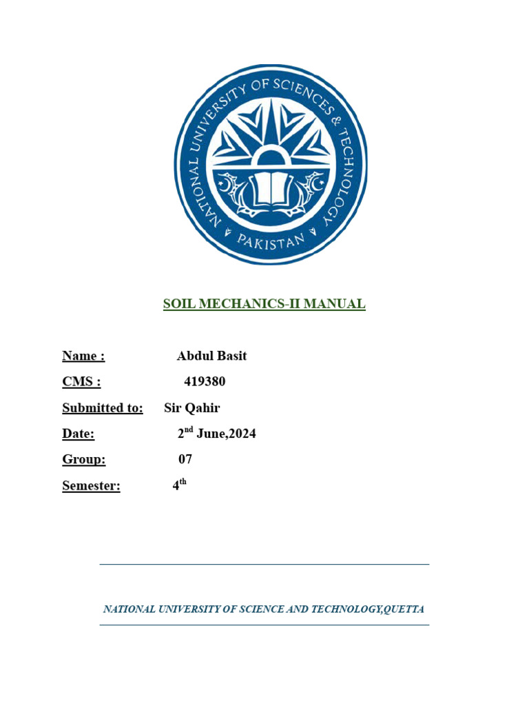 Soil Manual Front Page | PDF