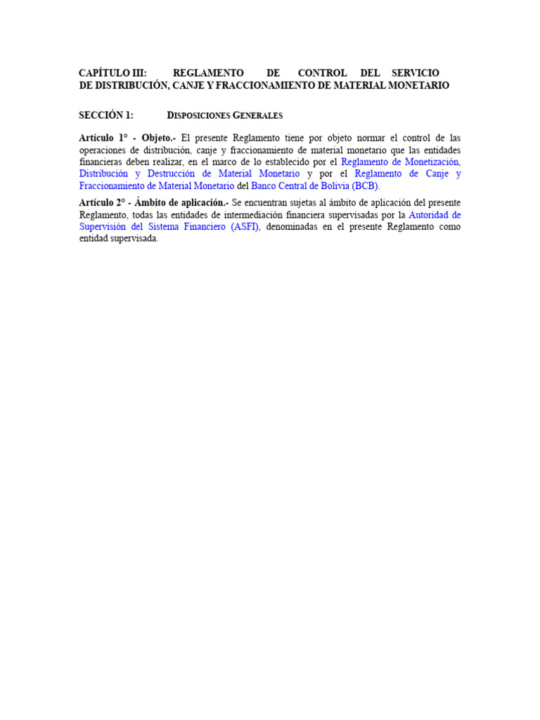 Reglamento de Control Del Servicio de Distribución, Canje y ...