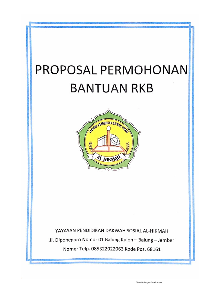 Contoh Proposal RKB | PDF