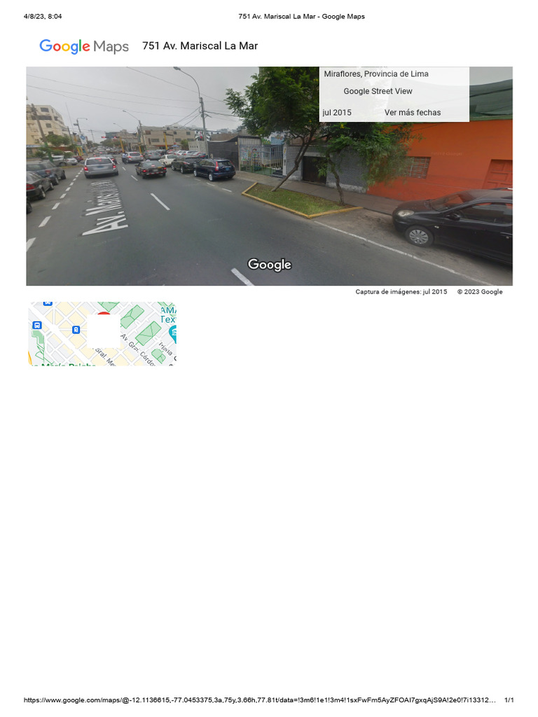 751 Av. Mariscal La Mar - Google Maps | PDF