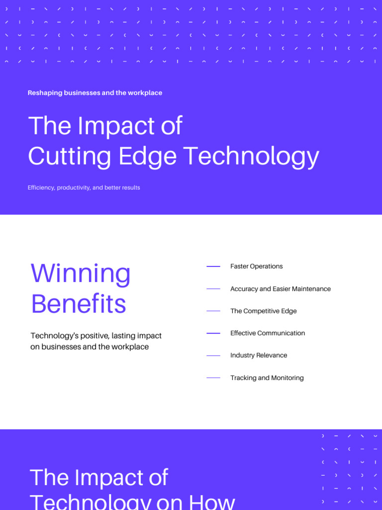 Purple White Technology Patterns Technology in Business and at Work ...