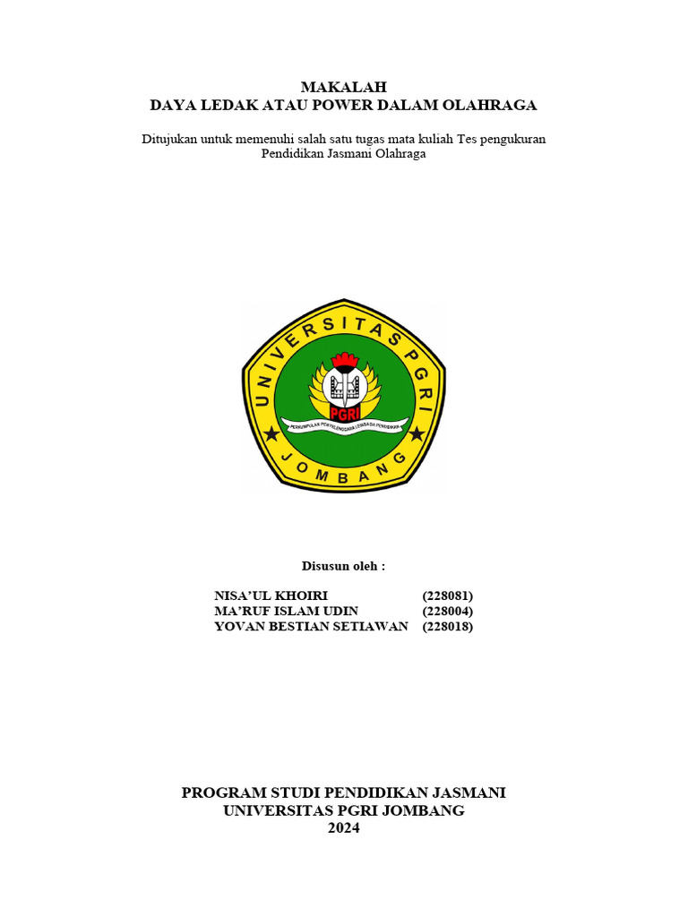 Pengukuran Daya Ledak Otot Kaki | PDF