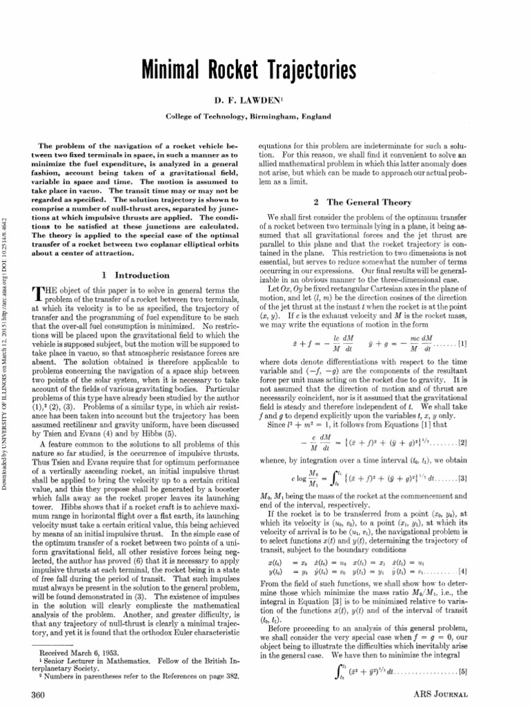 Rocket trajectories | PDF | Rocket | Mechanics