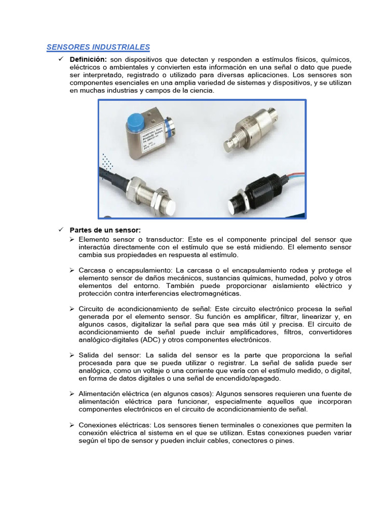 TAREA 1 SENSORES | PDF | Sensor | Adquisición de datos