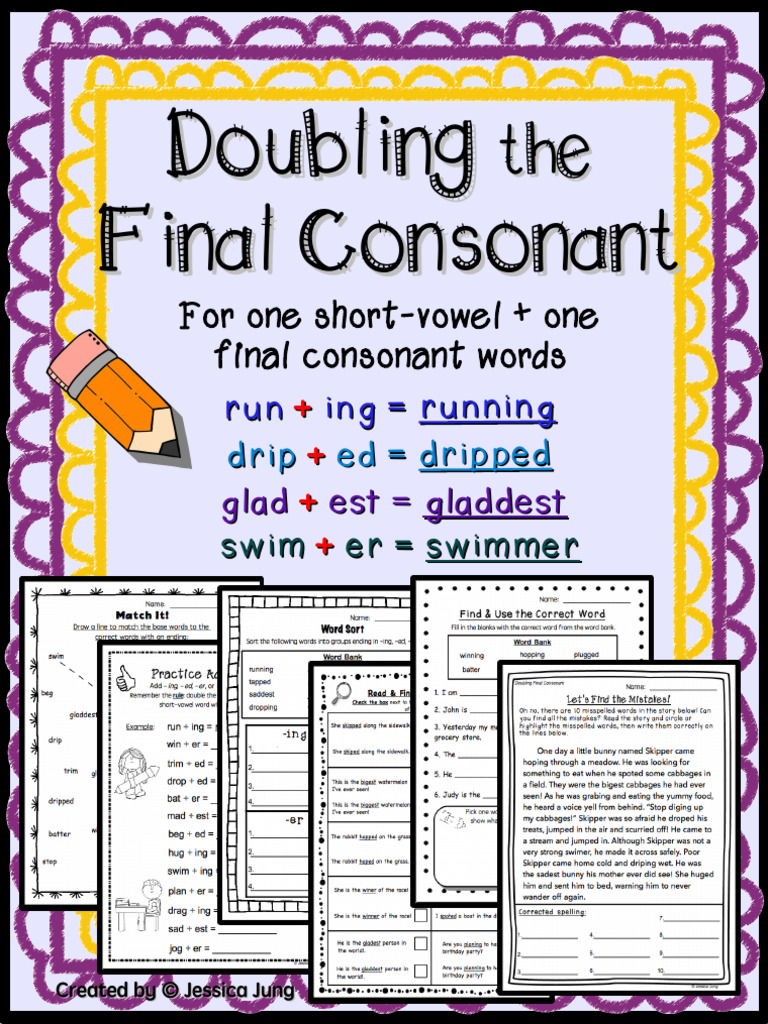 Doubling Final Consonants Guide | PDF
