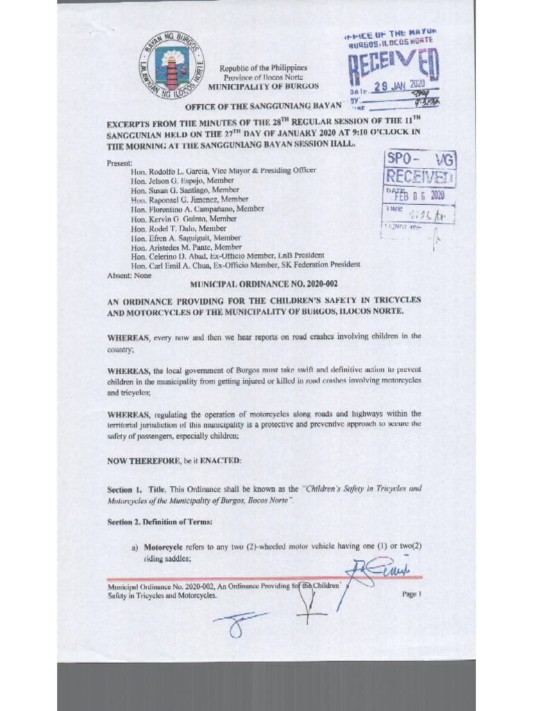 MUNICIPAL ORDINANCE NO. 2020-002 | PDF