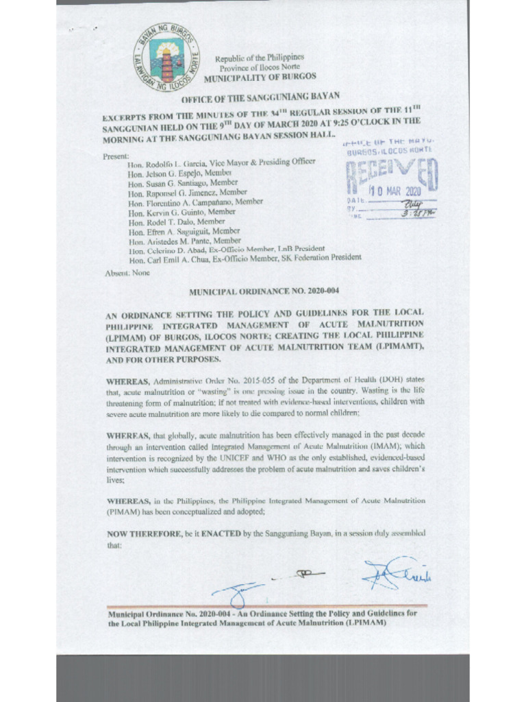 Municipal Ordinance No. 2020-004 | PDF