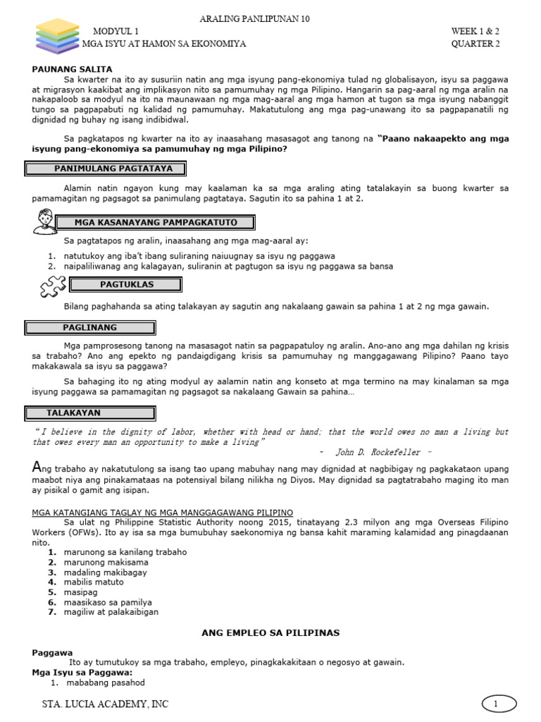 AP Module Week 12 2nd Q | PDF