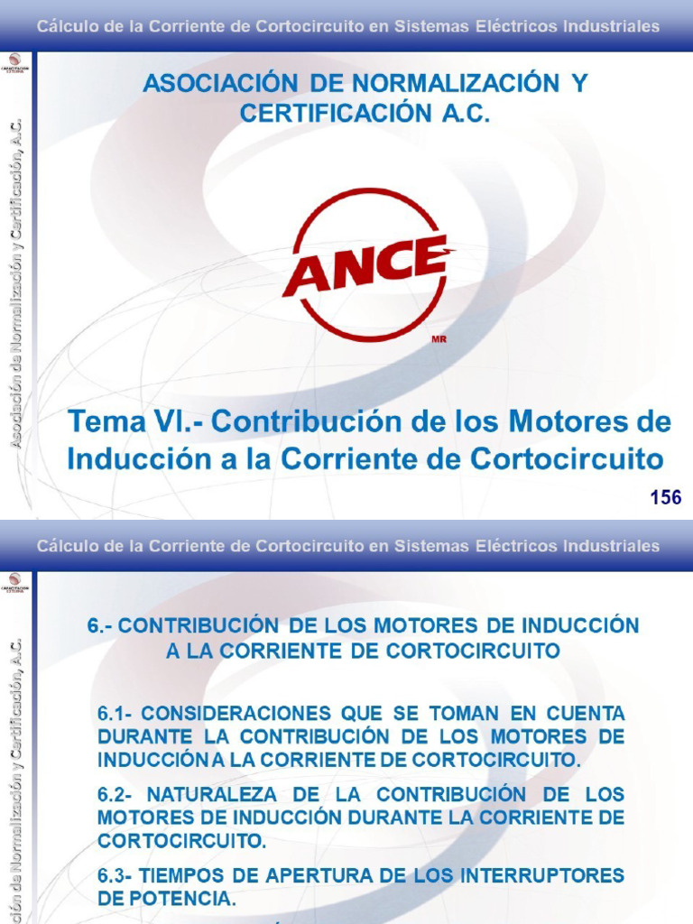 CORTOCIRCUITO 6 - CONTRIBUCIÓN DE LOS MOTORES DE INDUCCIÓN - Ance | PDF