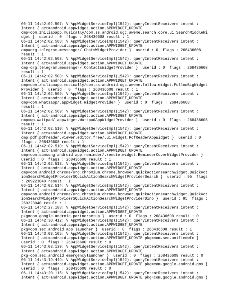 Appwidget History Log1 | PDF | Software | Mobile Software