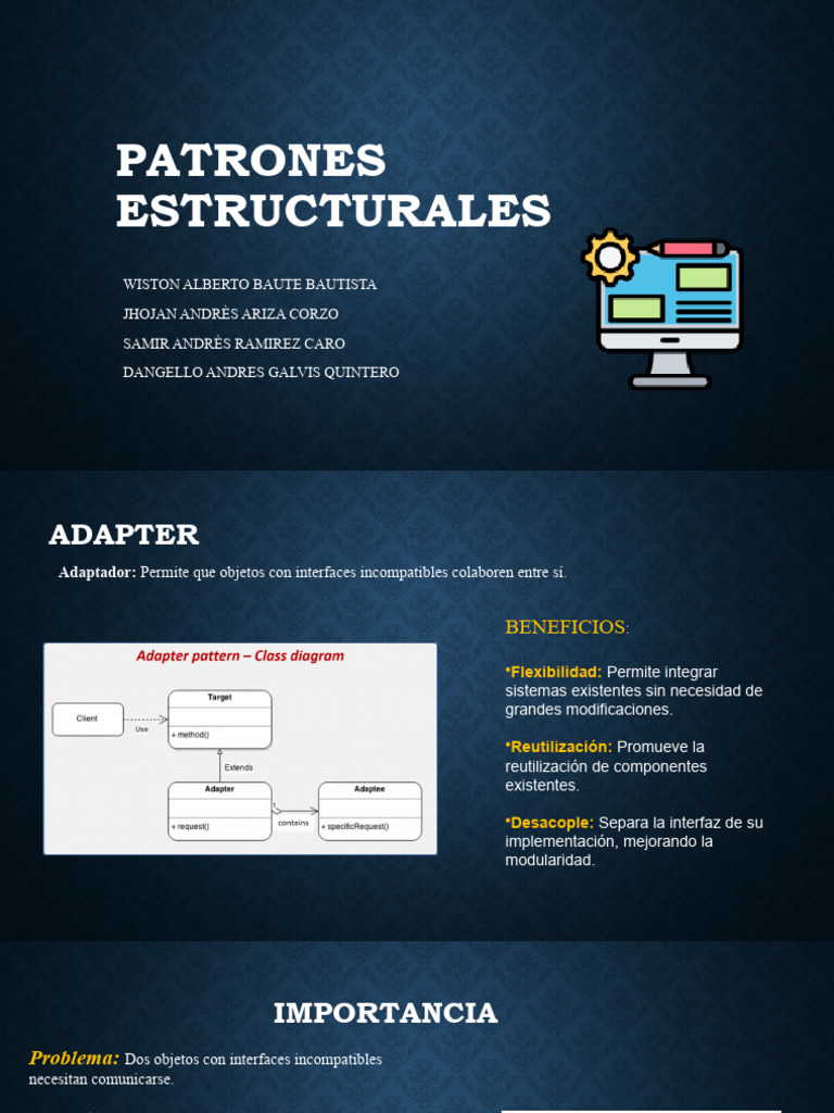 Patrones de Diseño Estructurales W | PDF | Servidor proxy | Almacenamiento de datos de la ...