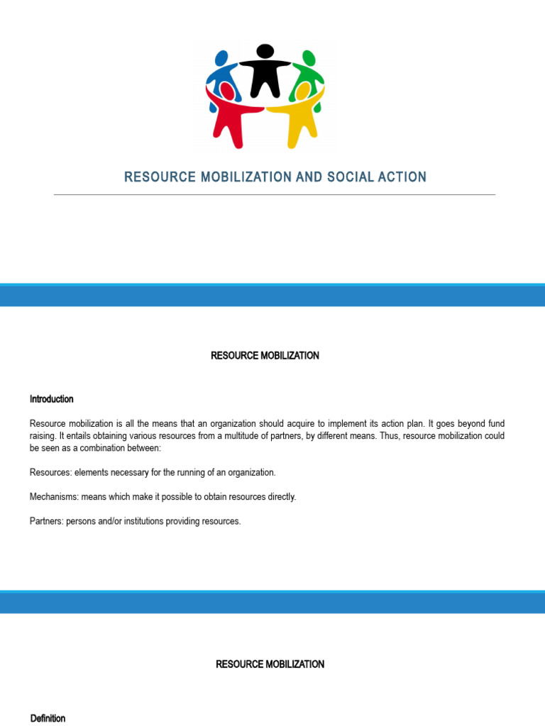 Resource Mobilization for Social Action | PDF | Employment | Non ...