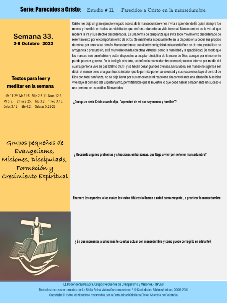 Semana 2-8 Oct 2022 (11) . | PDF | Creencia religiosa y doctrina | Teología